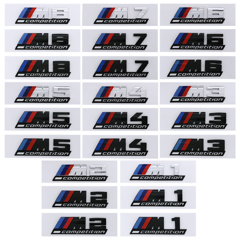Jual 3d ABS Black Logo Competition Emblem Car Rear Trunk Sticker For ...