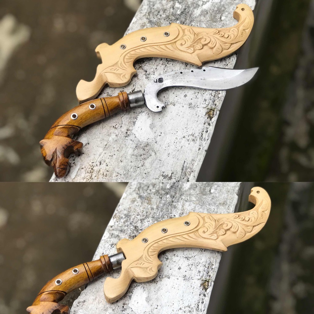 Jual Kujang Waja Baja Per Kayu Loka Putih Mantaps | Shopee Indonesia