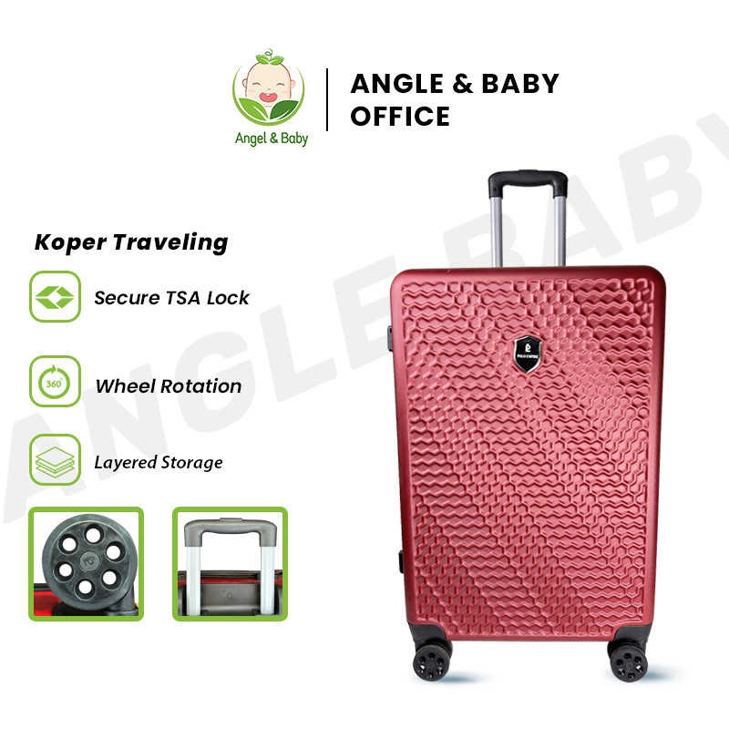 Jual ANGEL Tas Koper Hardcase Kapasitas Besar Roda Senyap Lock Cabin ...