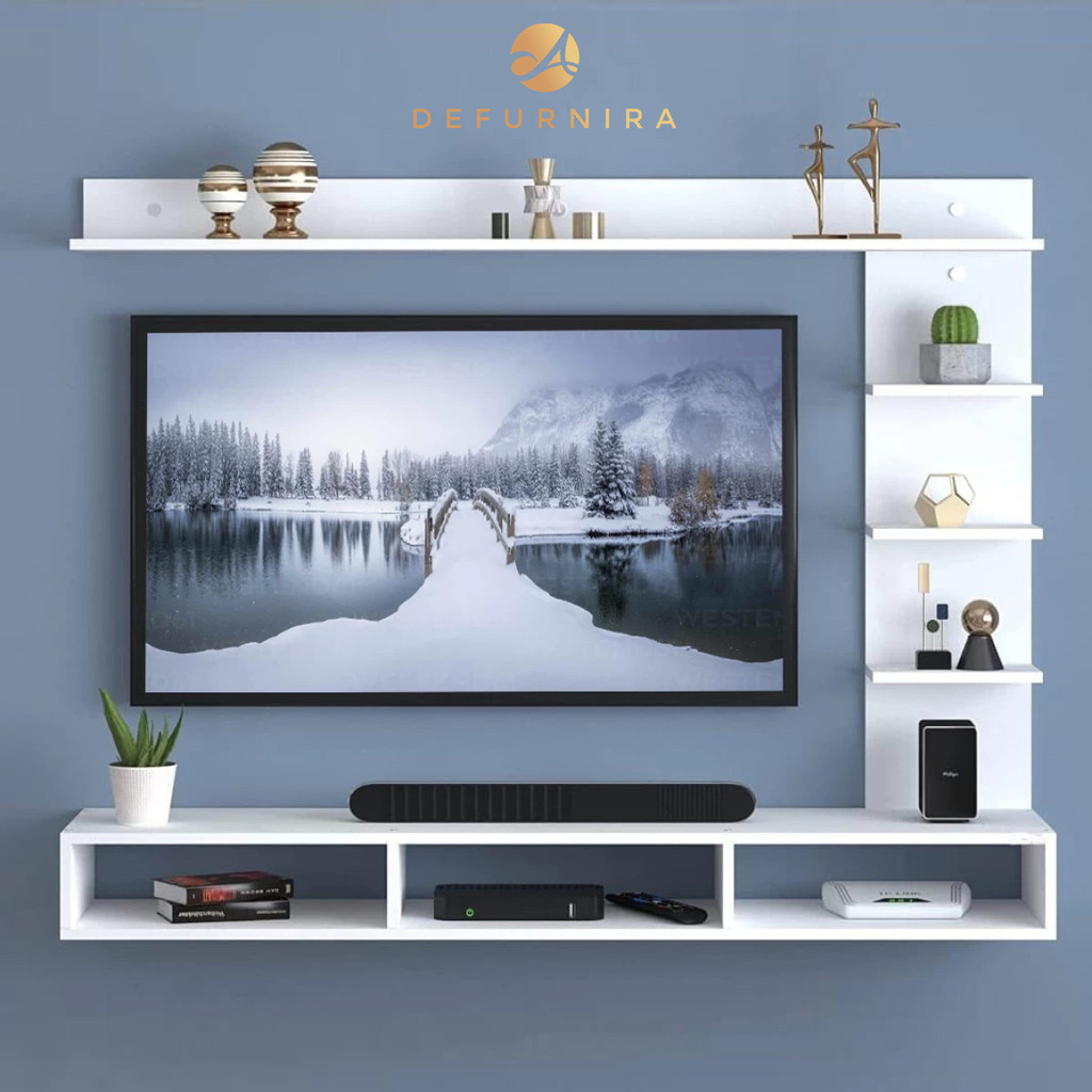 Jual Defurnira Rak TV Dinding Minimalis Gantung / Meja TV Tempel ...