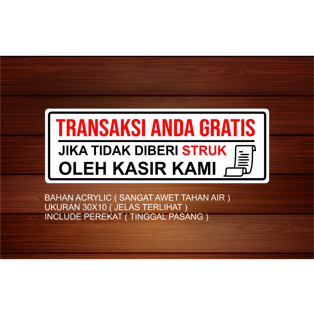Jual SIGNAGE ACRYLIC PEMBELIAN TANPA STRUK GRATIS | SIGN ACRYLIC TEMPEL ...