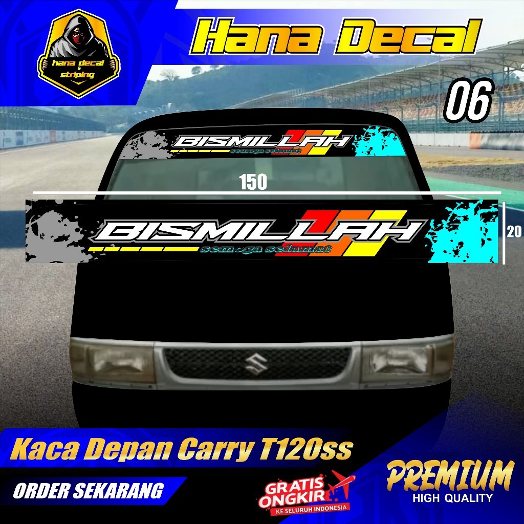 Jual STIKER KACA DEPAN UNTUK MOBIL CARRY T120SS / ALL PICK UP HANA 06 ...