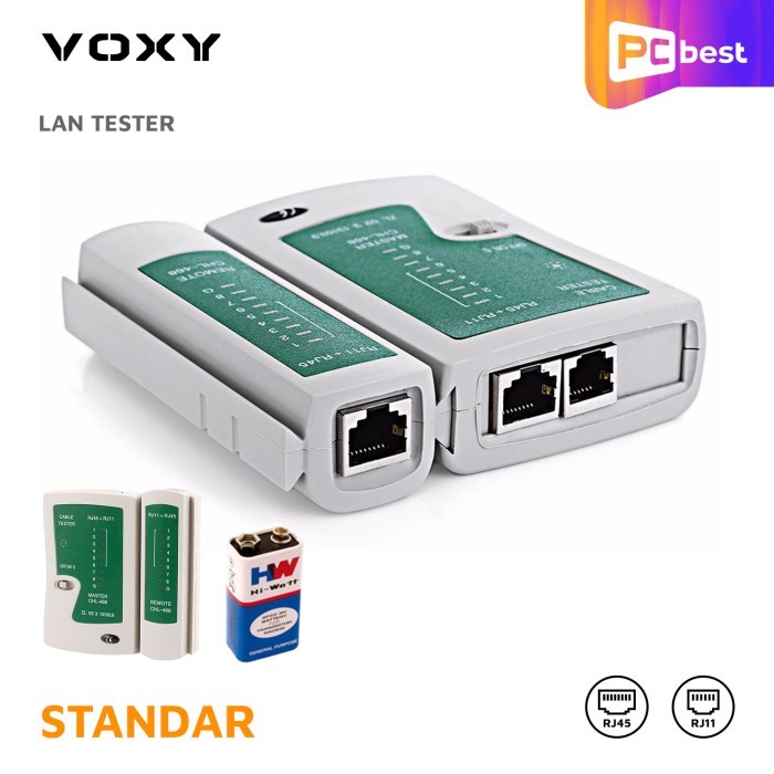 Jual LAN Tester Standar RJ45 & RJ11 Network Cable Tester | Shopee Indonesia