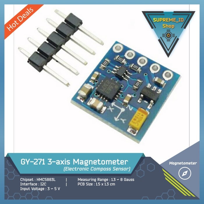 Jual DN99 GY-271 HMC5883L 3-Axis Magnetometer Digital Compass Sensor ...
