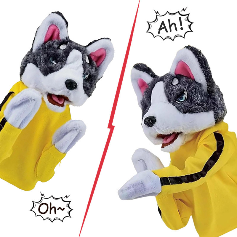 Jual Kid Kung Fu Husky Gloves Toy Fighting Dog Boxing Hand Puppet Hand ...