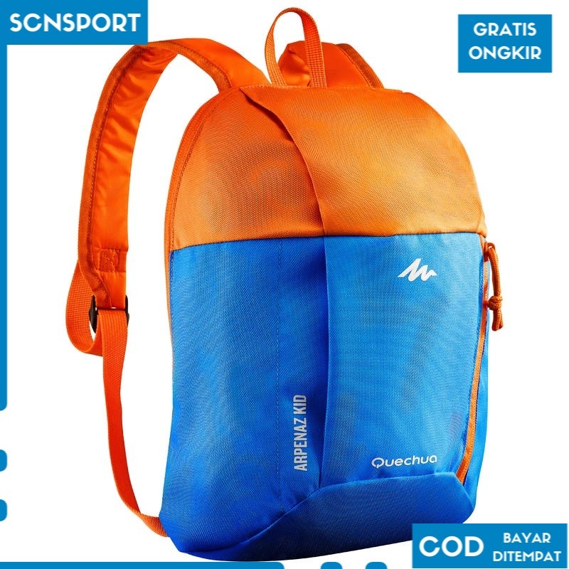 Jual QUECHUA Arpenaz 7 Litre Junior Hiking Backpack BlueOrange 8357824 ...