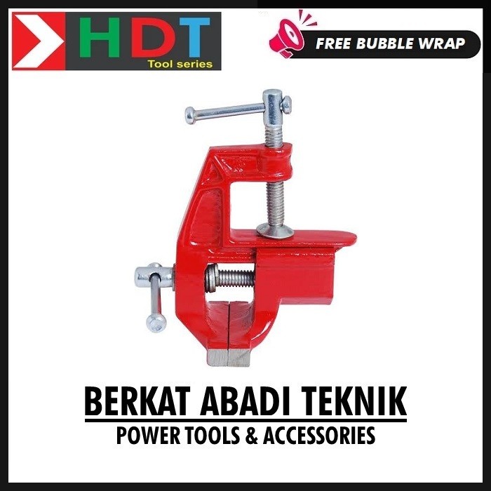 Jual HDT Catok Meja 75mm Alat Penjepit Klem Kayu Clamp Tanggem Ragum ...