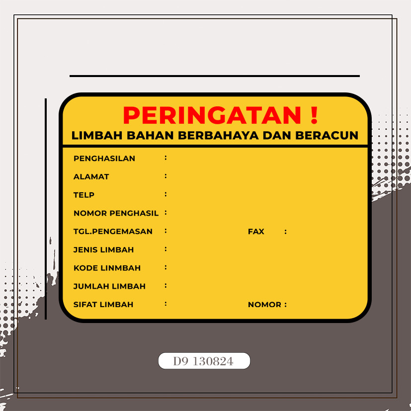 Jual Stiker Label Limbah B3 | Hazardous Material Label Bahan Cromo ...