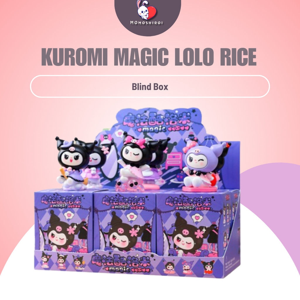 Jual M201 Blindbox Figure Sanrio kuromi Magic Lolo Rice blind box resin ...