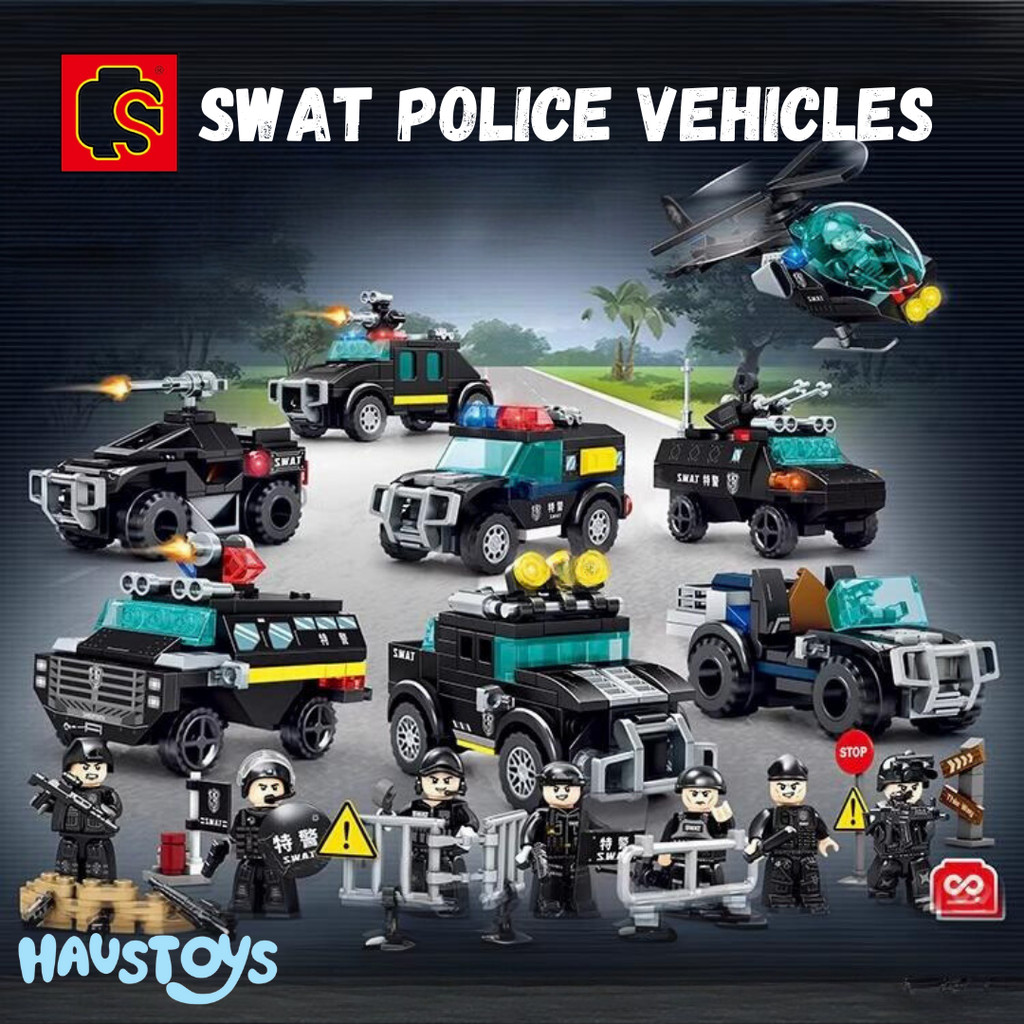 Jual Sembo Building Block Off Road Kendaraan Polisi Police SWAT ...