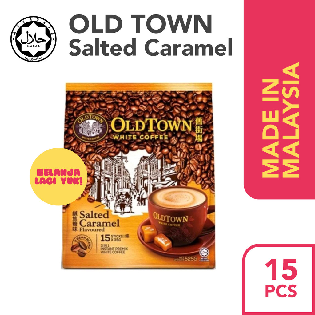 Jual KOPI OLDTOWN 3in1 Salted Caramel White Coffee Malaysia (15 pcs) | Shopee Indonesia
