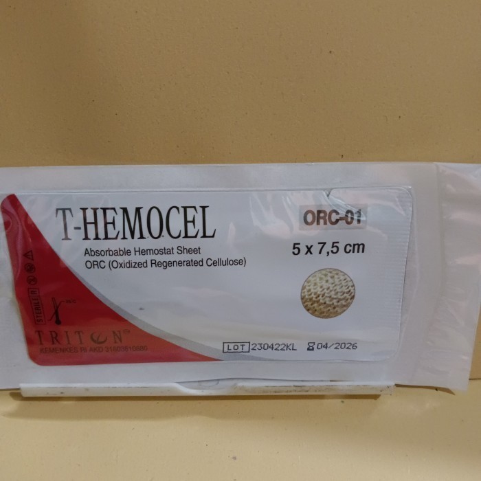 Jual T HEMOCEL ( absorbable hemostat sheet) persamaan surgicel | Shopee ...