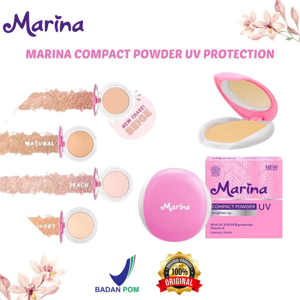 Jual LACIKOSME MARINA COMPACT POWDER UV PROTECTION - BEDAK PADAT MARINA ...