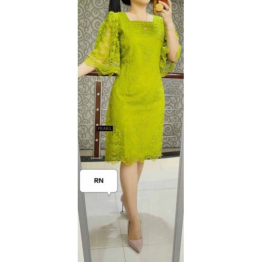 Jual JK45 1 Dress Renda Brokat lapis katun/Dres Brokat KONDANGAN BATAK ...