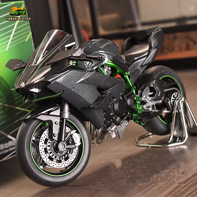 Jual Diecast 1:9 Kawasaki Ninja H2R (Paddock, Suspensi, Lampu, Suara) Miniatur Pajangan Motor ...