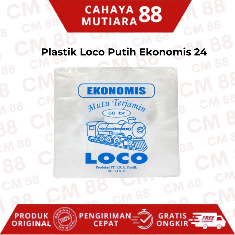 Jual Kantong Plastil/Kresek/Plastic Bag Putih Tipis Ekonomis 24 Loco ...