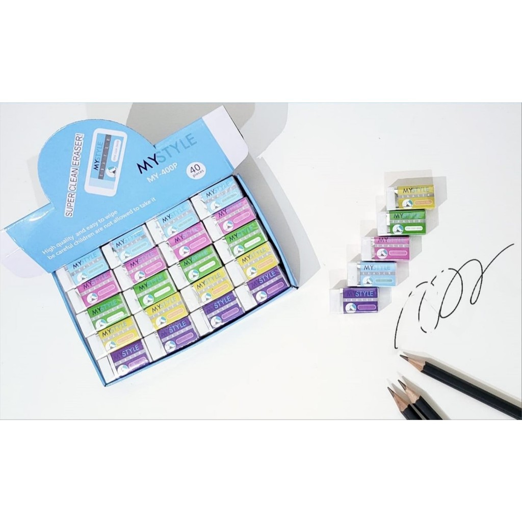 Jual BOBOMART 1 Box Penghapus Eraser My Style MY-400 | Shopee Indonesia