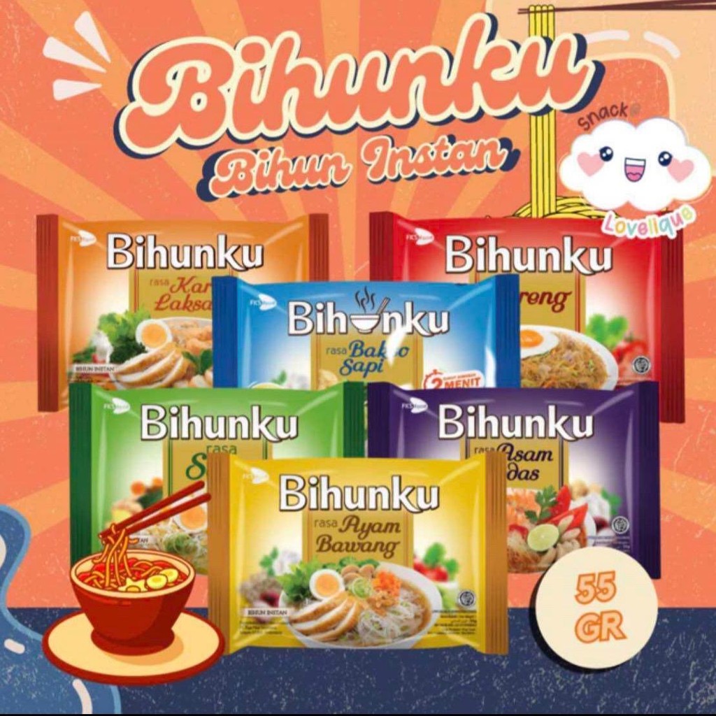 Jual Bihunku Bihun Mie Instan 55gr All - Variant - ( Soto / Ayam Bawang ...