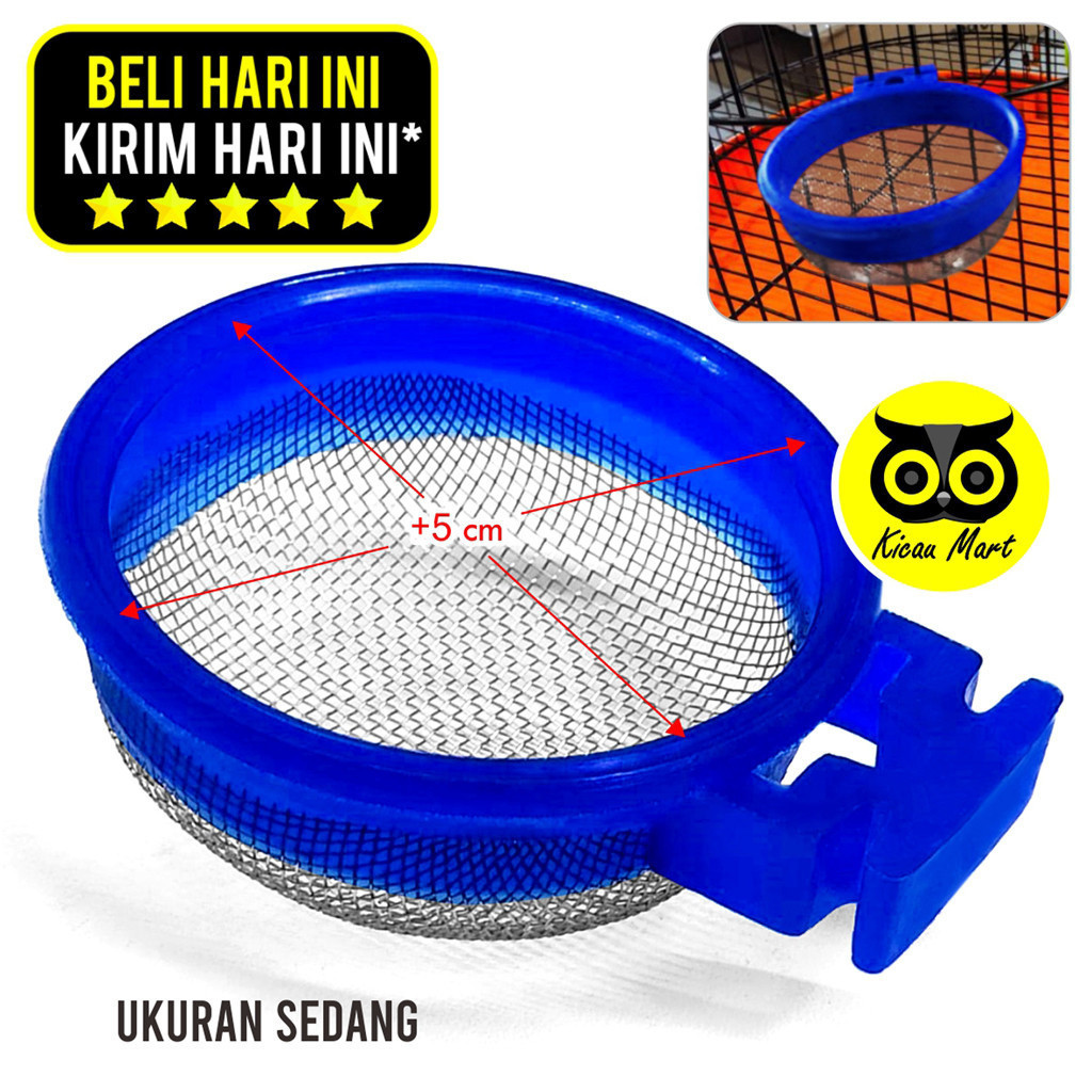 Jual KICAU MART Cepuk Kroto Stainless Sedang Tempat Wadah Pakan Voer ...
