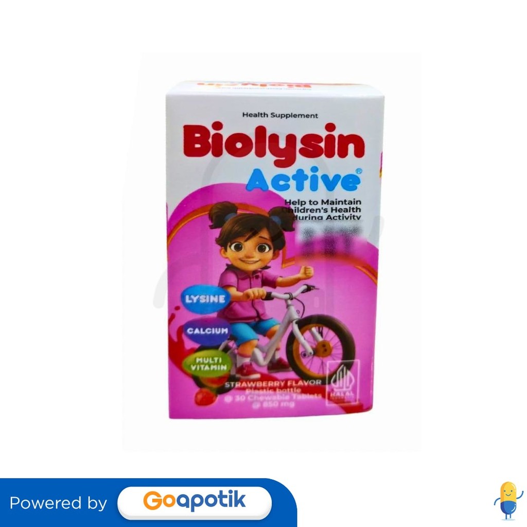 Jual Biolysin Kids Strawberry Botol 30 Tablet | Shopee Indonesia