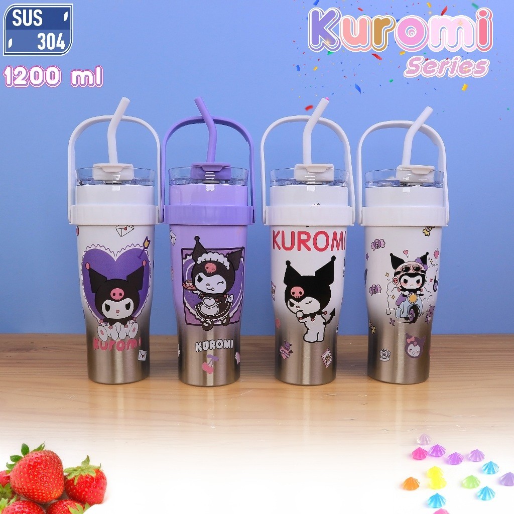Jual Tumbler Stainless Steel Headle Sus 304 Kapasitas Besar 1200ml BPA ...