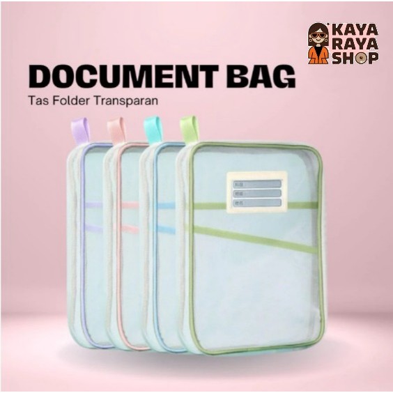 Jual MAP buku anak sekolah / Map Tas les anak resleting 3 lapis / Zipper Bag A4 / Document Bag ...