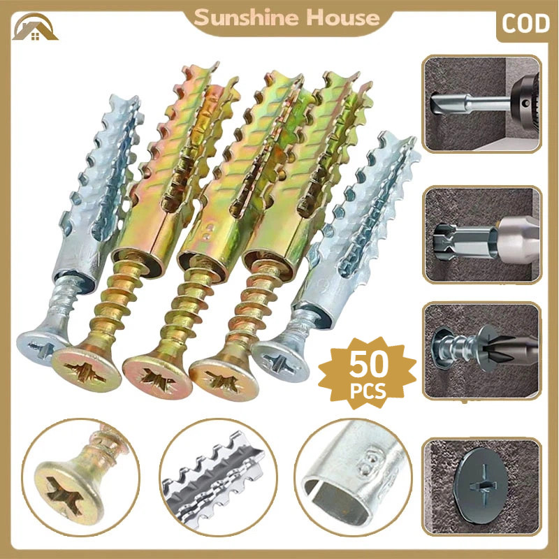 Jual 50pcs Sekrup Ekspansi / Sekrup Dinding / Tembok Baut | Shopee ...
