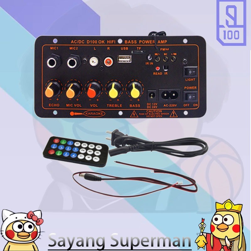 Jual NEW Sayang Superman-D100 Amplifier Board Bluetooth 5.0 Subwoofer ...