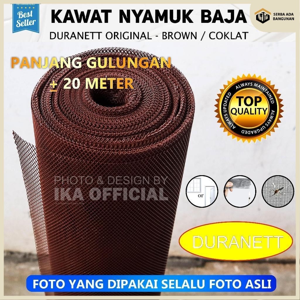 Jual SAB Kawat Nyamuk Parabola Aluminium DURANET TEBAL 1 ROLL 20 METER ...