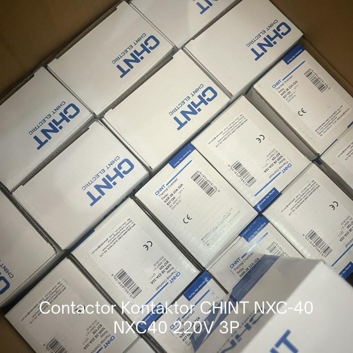 Jual Kontaktor Magnetic Contactor CHINT NXC-40 220V, AC1= 60A, AC3= 40A ORIGINAL | Shopee Indonesia