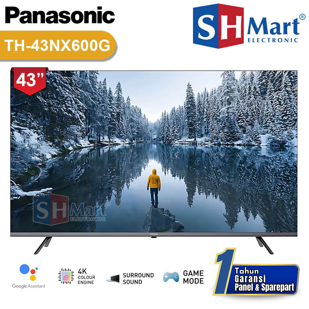 Jual TV PANASONIC 43 INCH TH-43NX600G 4K UHD SMART GOOGLE TV GARANSI ...