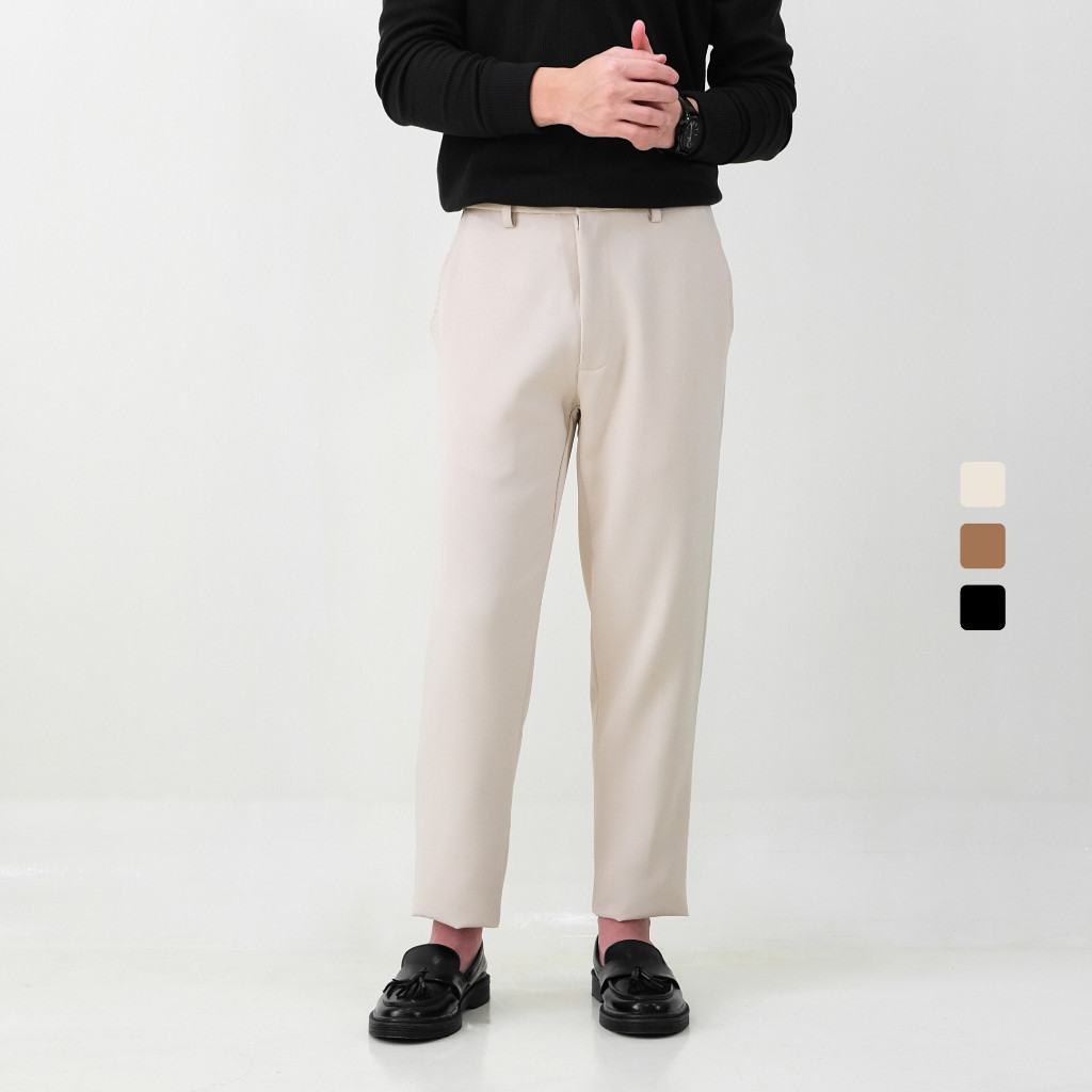Jual SAGI Men Kael Basic Ankle Pants | Celana Bahan Formal Pria ...