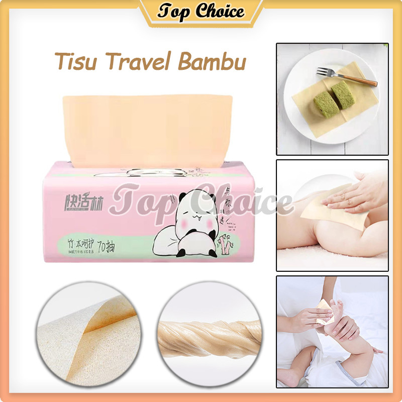 Jual Tisu Travel Bambu 70 Lembar / Tisu Bambu / Tissue Wajah Bamboo ...