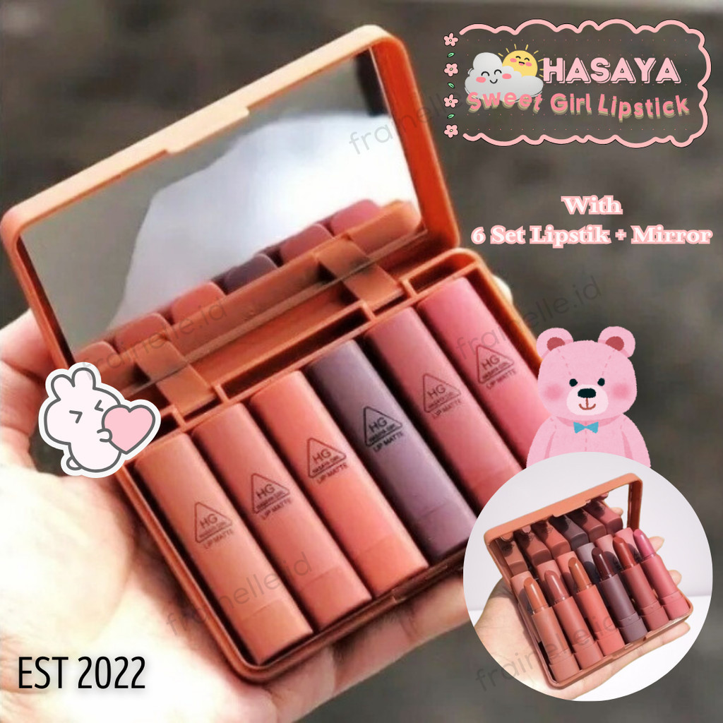 Jual LIPSTIK HASAYA PAKET SET WATERPROOF ISI 6PCS | Shopee Indonesia