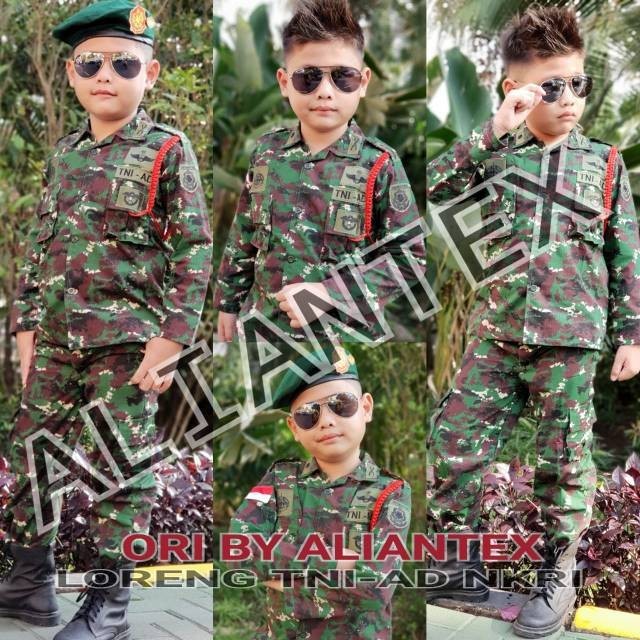 Jual BAJU LORENG ANAK TNI-AD NKRI /KOSTUM ANAK / BAJU PROFESI ANAK COC ...