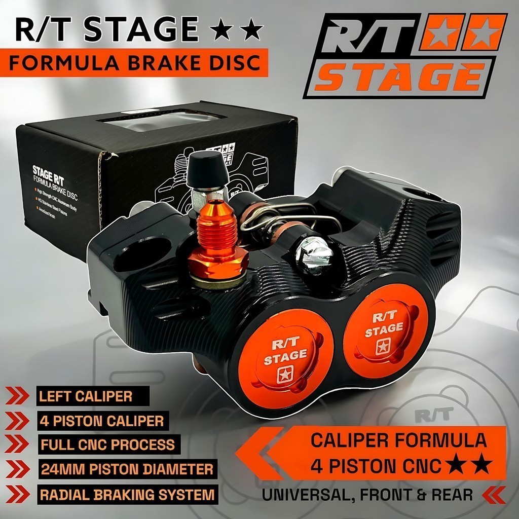 Jual Kaliper R/T STAGE FORMULA 4 Piston COIN Model KIRI Full Aluminium ...