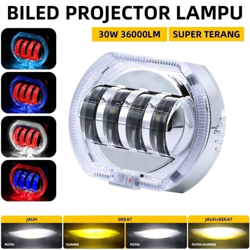Jual LAMPU DEPAN UTAMA PROJIE DAYMAKER BILLED BILED 4 LENSA GEN 2 NYALA ...