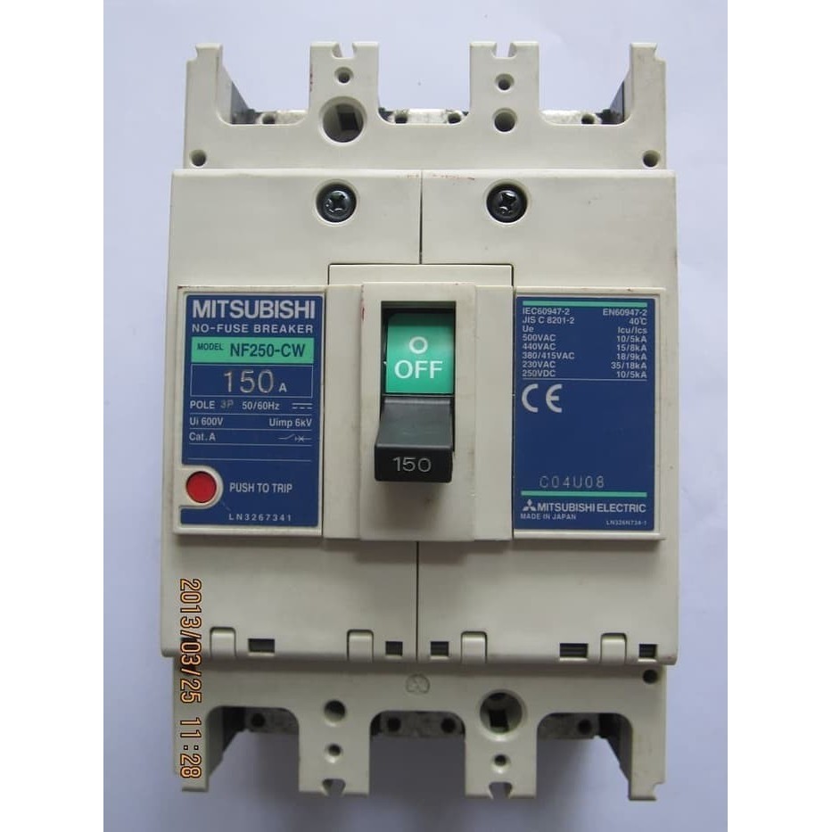 Jual MCCB NFB breaker Mitsubishi NF-250CW NF250CW NF250-CW 150A ...