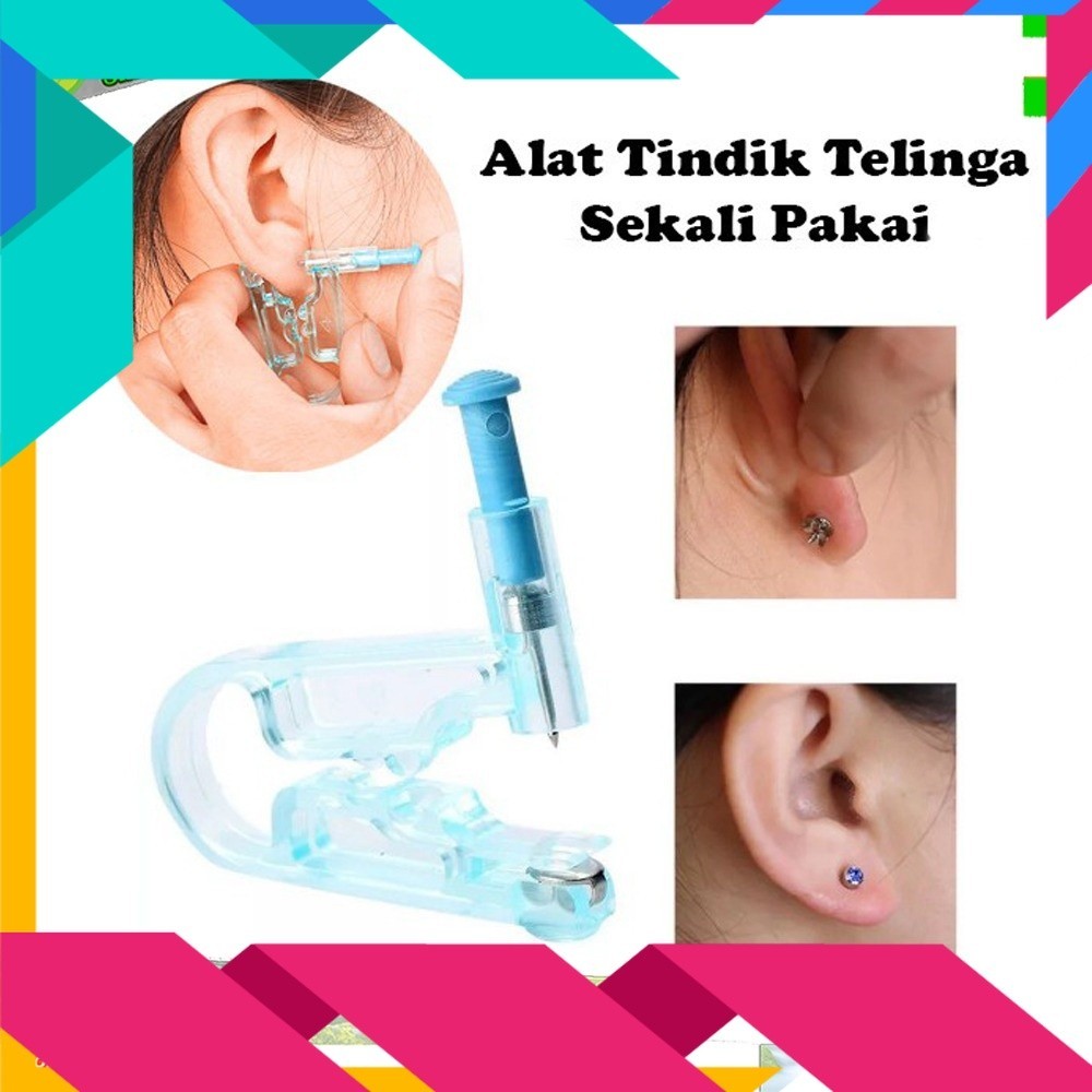 Jual ALAT TINDIK TELINGA Sekali Pakai Stainless Steel Hidung Kuping Ear ...