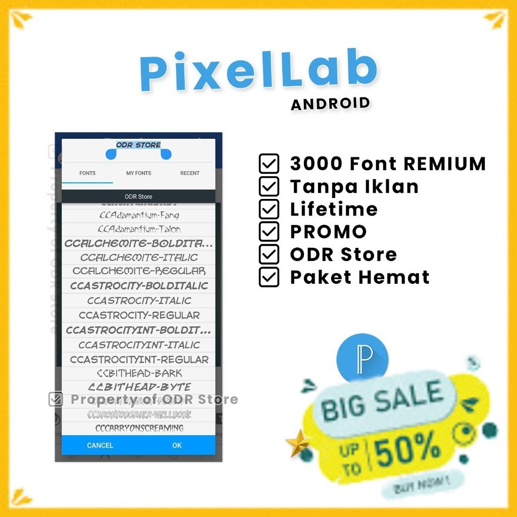 Jual PixelLab lifetime lengkap 3000 Font Premium | Shopee Indonesia