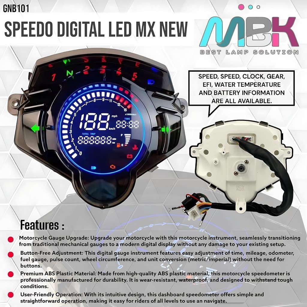 Jual Speedometer Digital LED Jupiter MX NEW 135 MBK | Shopee Indonesia