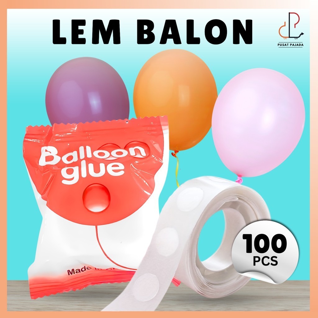 Jual Lem Balon Double Tape 100pcs Dots Tempelan Perekat Balon Dinding ...