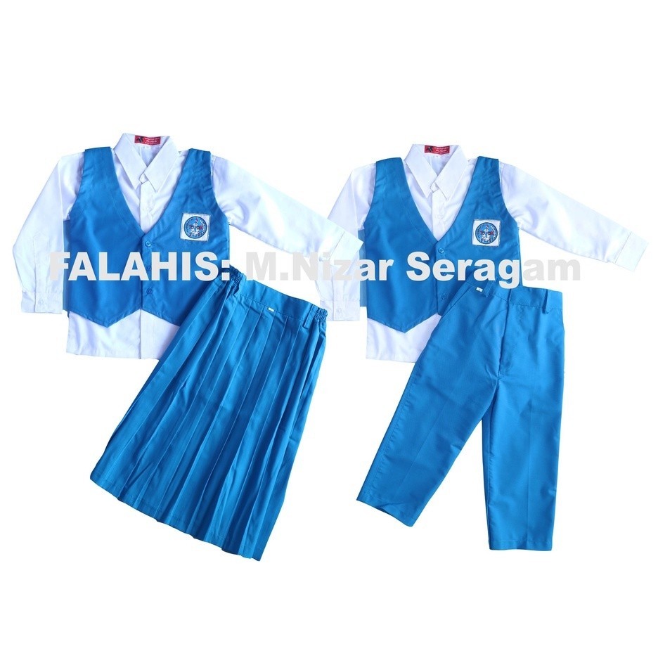 Jual DE44TG66 Seragam TK Nasional Biru Panjang Muslim | Shopee Indonesia