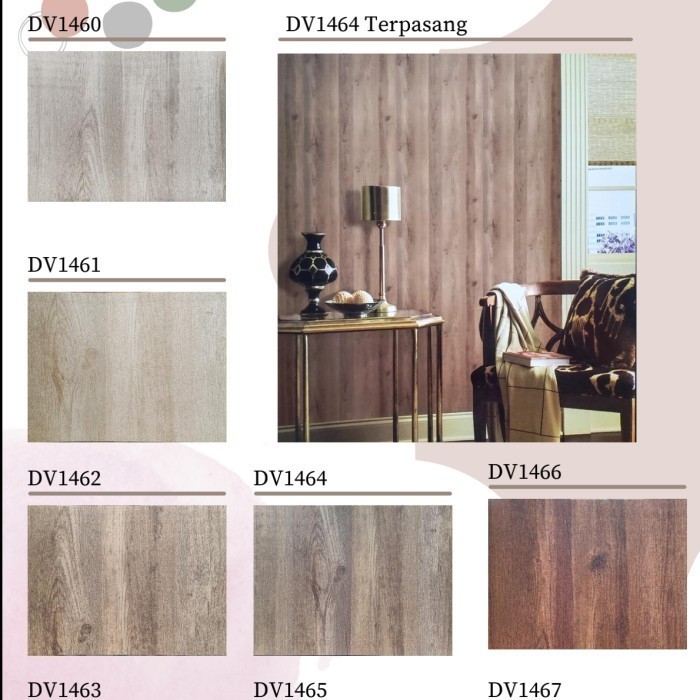 Jual wallpaper dinding murah teksture serat kayu cream abu coklat ...