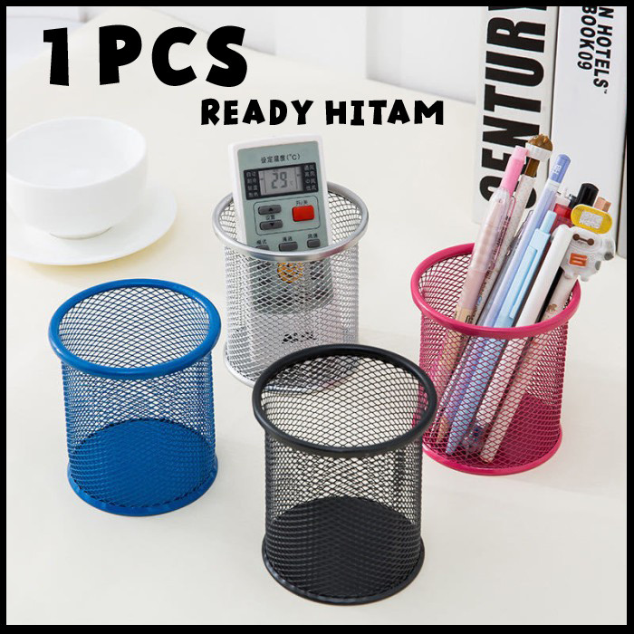 Jual Tempat Alat Tulis Pena Pensil Paper Clip Besi Jaring Bulat ...