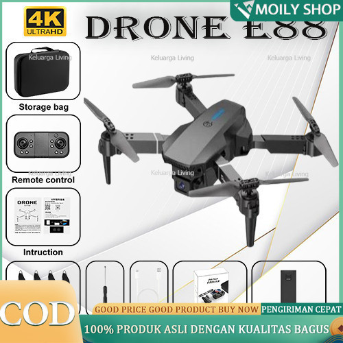 Jual [READY]Drone E88 Pro 4k HD Camera Shoot Original Indoor Outdoor Drone Mini RC 4K HD Camera ...