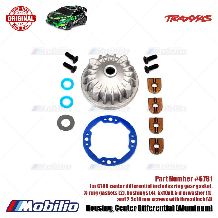 Jual Traxxas Part #6781 Metal Housing Center Differential for 6780 RC ...