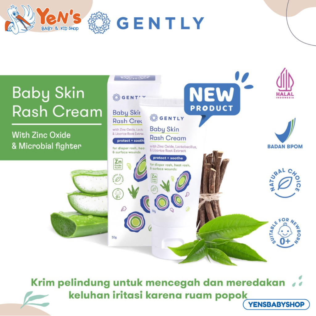 Jual Gently Baby Rash Cream 50 gr / Krim Pereda Ruam Popok pada Bayi ...