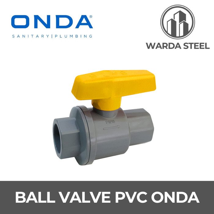 Jual Ball Valve PVCBV 1/2" ONDA Polos - Stop Kran Keran PVC Plastik 1/2 Inch | Shopee Indonesia