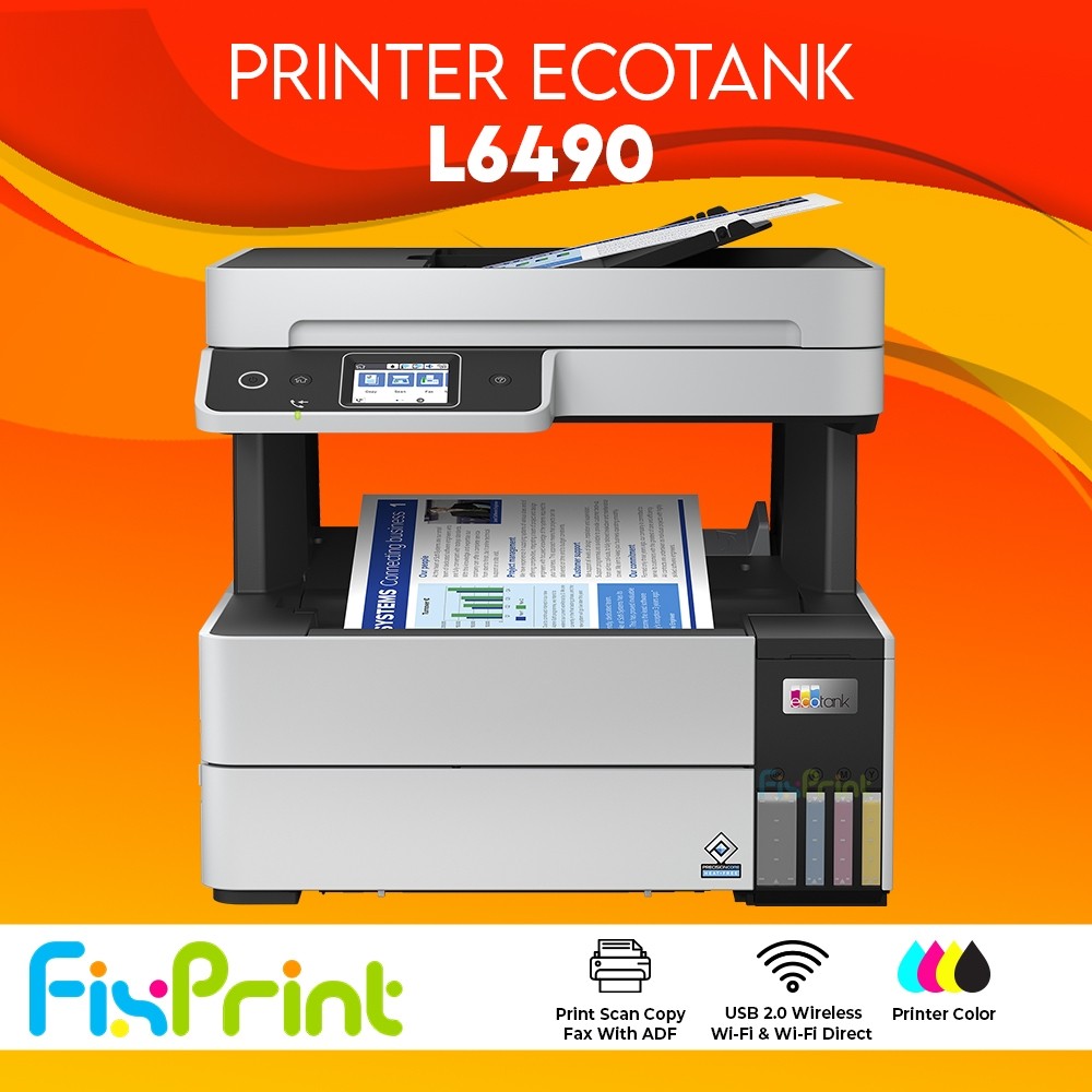 Jual Printer L6490 Eco Tank L 6490-A4 InkTank Print-Scan-Copy WiFi ...
